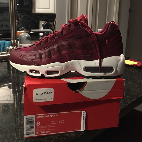 Nike | Shoes | Burgundy Air Max 95 | Poshmark